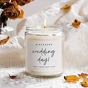 Wedding Shower Gifts - Candles Gift for Bride, Bridal Shower, Bachelorette Party Gifts from Bridesmaids - Wedding Day Candle - Christmas Present for Engaged Couple - Hendson Scented Candles