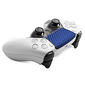 Skin Compatible with Dualsense Controller for PS5 - TouchProtect Texture Enhancing Cover. Easily Add Protection, Improved Texture, and Style to Your PS5 Dualsense Controller (Carbon Fiber Blue)