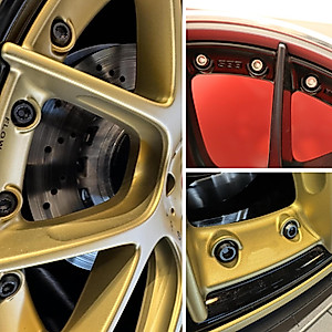 RISON Titanium Bolts M7x1x24.5mm Titanium Bolts Gold M7 Titanium Split Rim Bolts GR5 Bolts Pack of 5