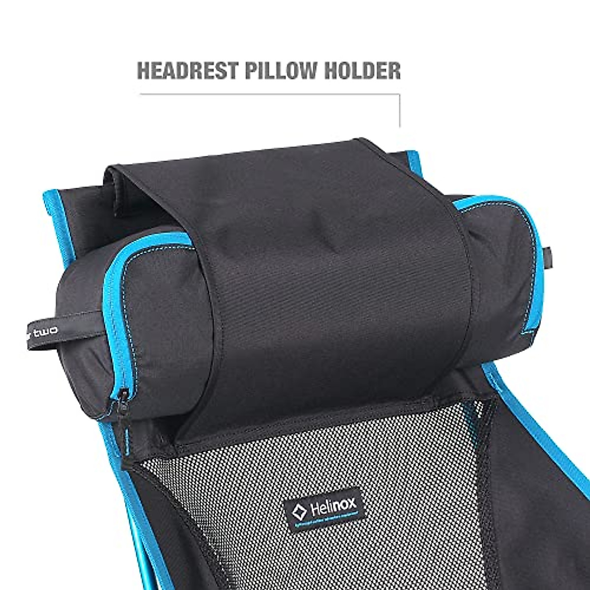 Helinox Chair Two Ultralight, High-Back, Collapsible Camping Chair, Black, with Pockets