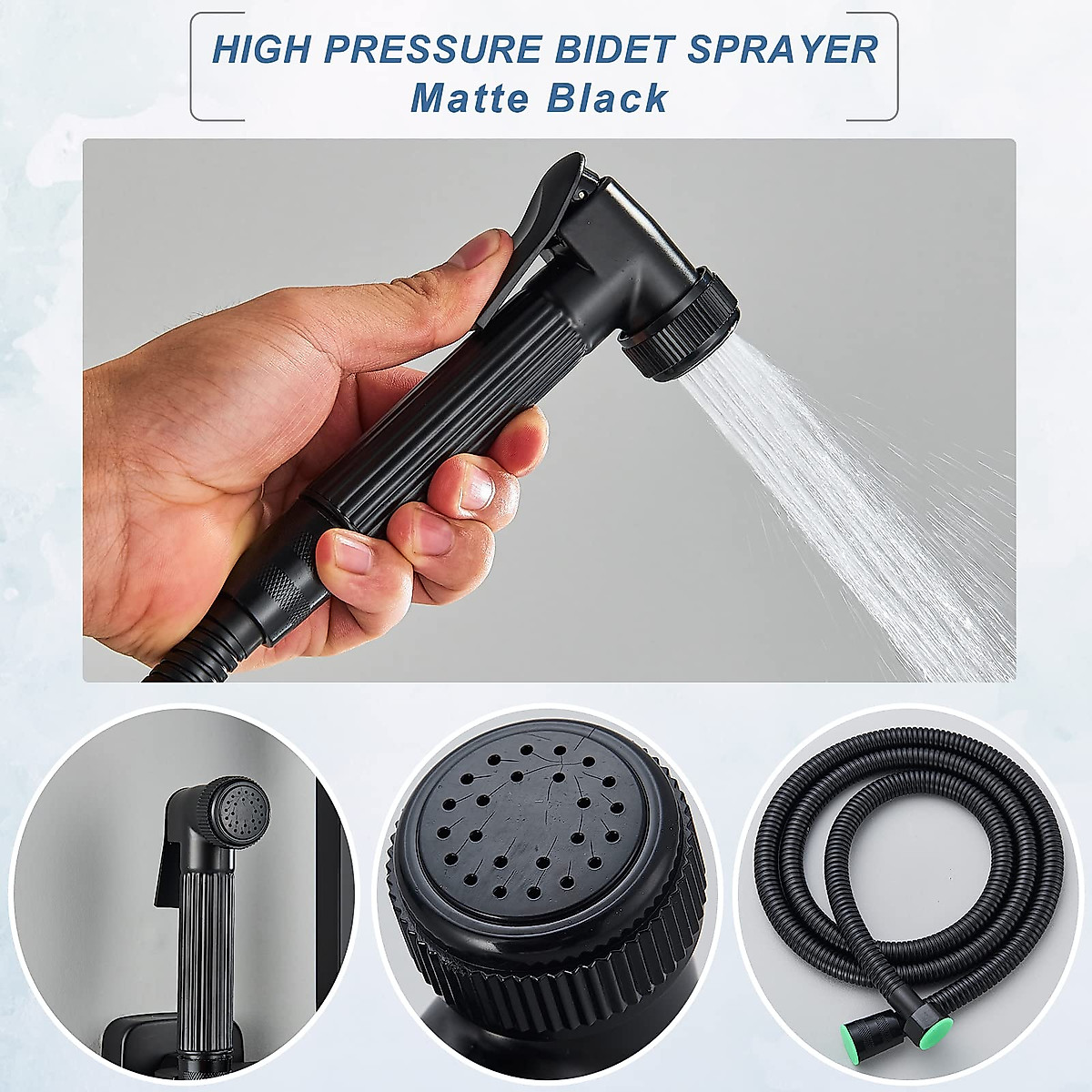 Gmusre Wall-Mounted Bathroom Shower System Matte Black Shower Faucet Fixture with Rainfall Shower Handheld Shower, Tub Spout Temperature Display Shower Faucet Set include Shower Shelf