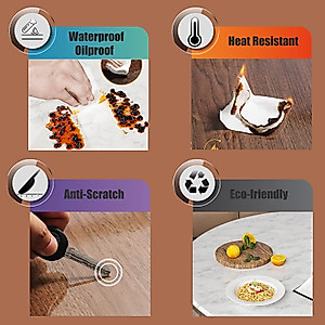 JYHHCYS 70 90 110 130 150 160cm Wide Clear Plastic Sticky Film for Table Countertop Cabinet, Protective Table Pad Self-Adhesive, Waterproof Anti-wear (Size : 110x240cm/43.3x94.5in)