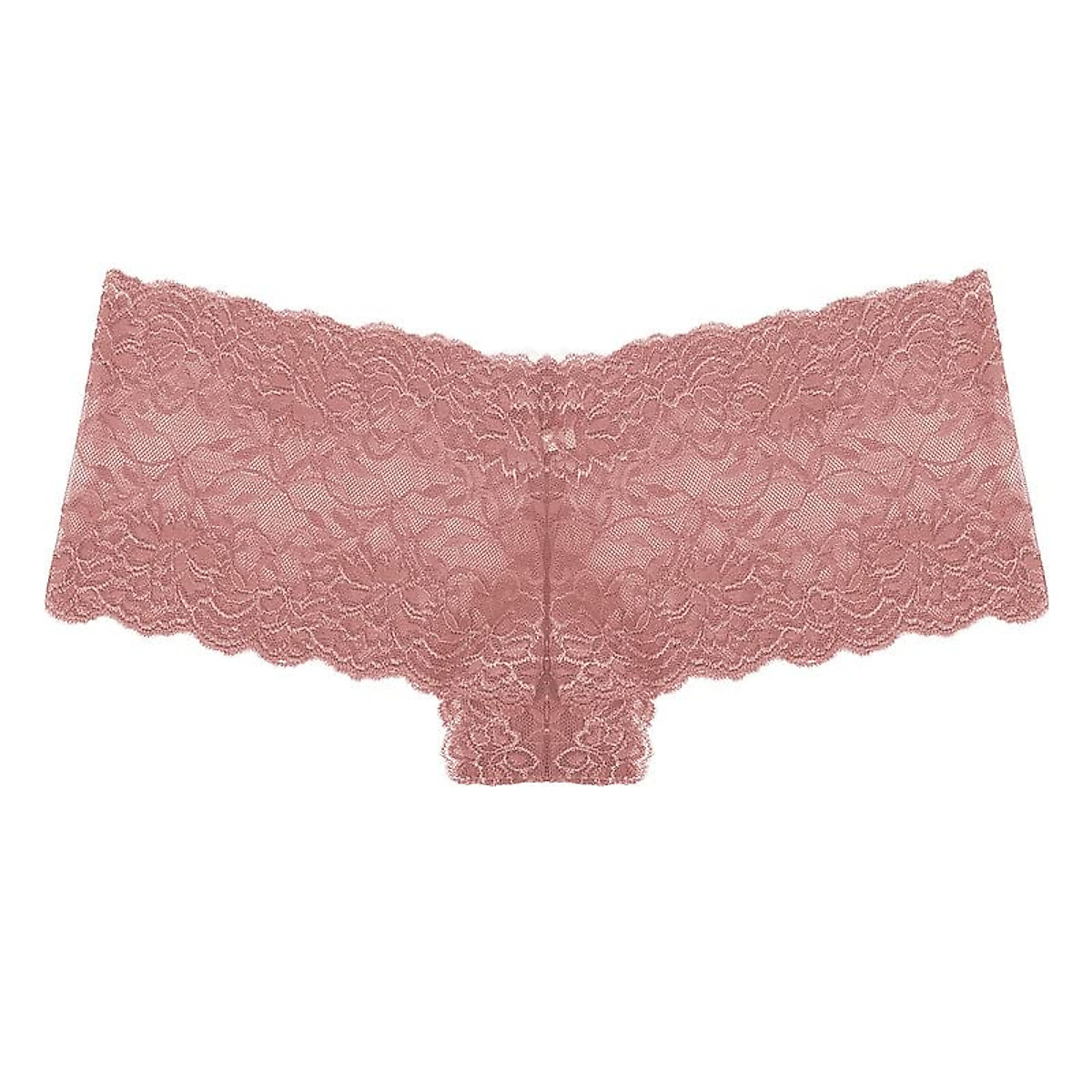 RUNYA Womens Lace Boyshort Panties Underwear Briefs, Pack of 6 (6 colors, Medium)