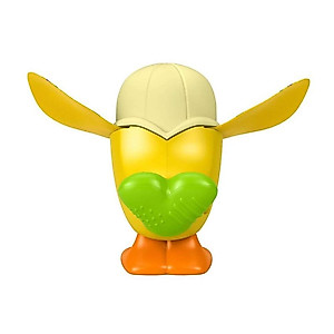 Fisher-Price Infant Rattle and Clicker and Texture Toy - Yellow Peek-a-Boo Banana Bird