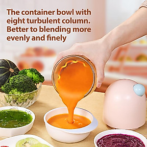 Baby Food Maker, Small Baby Food Processor Kits for Fruit, Vegetable, Meat, Baby Food Puree Blender, Baby Food Chopper Feeding Essentials for Baby Shower Gifts (Pink)