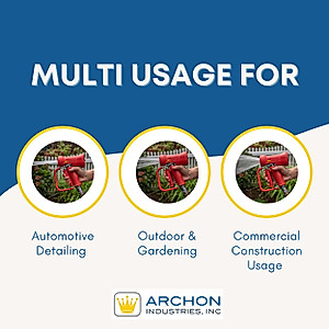 ARCHON Industries RTB16-SB Mini Rear-Trigger Spray Nozzle, Stainless, Black Cover, 5 gal