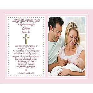 Poetry Gifts Baptism Personalized Blessing for Baby Girl, Customized 8x10 Inch Print