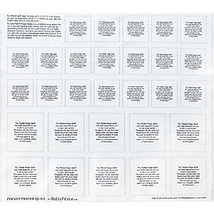 Shabby Fabrics Pocket Prayer Quilt Panel (White)