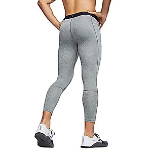 Nike Men's Pro Compression 3 / 4 Tights, Smoke Grey/Light Smoke Grey/Black, Small