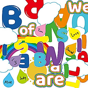 We are A Rainbow of Possibilities Bulletin Board Set Motivational Rainbow Cutouts Inspirational Back to School Classroom Decoration 64Pcs