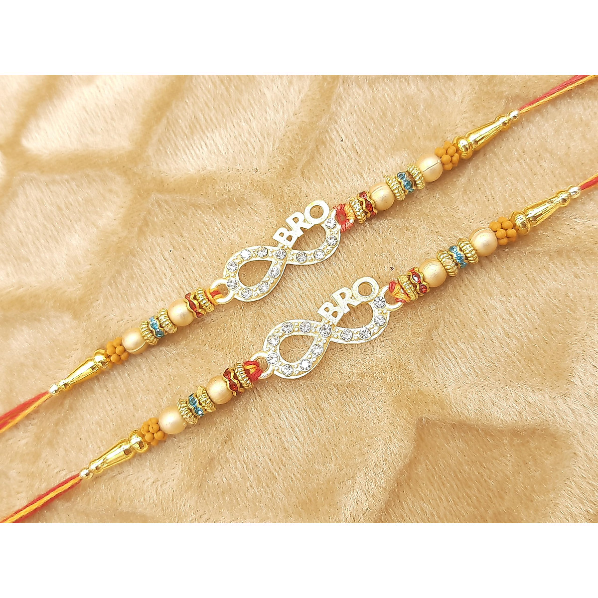 Rakhi Traditional for Brother Sister, Beautiful & Fancy Designer Raksha Bandhan Rakhi Gift for loving Brother/Sister, Father and Family. (Design 3 - Super Snake designer Rakhi - Set of 2, Small)
