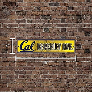 Rico Industries NCAA Rico Industries 16-Inch Plastic Street Sign Décor, California Golden Bears