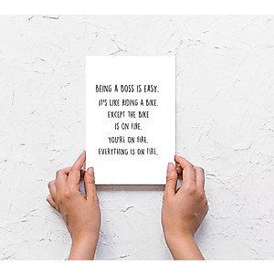 XXDJLP Funny Bosses Day Card from Employee, Happy Boss Day Card from Staff, Boss Gifts Ideas for Men Women, Humorous Boss's Day for Boss Manager Coworker, Boss Appreciation Gifts