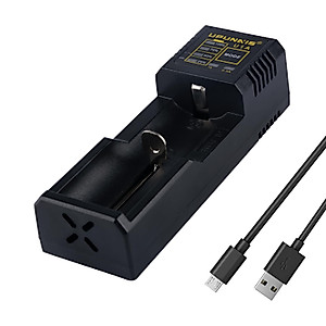 WANGDAJIEDIAN 18650 Battery Charger, Universal for 3.7V Li-ion & 1.2V Ni-MH/Ni-Cd Batteries, LCD Display, Safe Charge Protection, Portable USB Charging