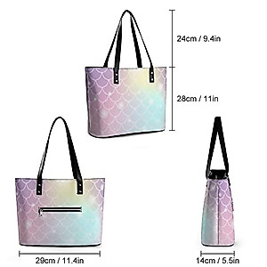 Womens Handbag Fish Scale Leather Tote Bag Top Handle Satchel Bags For Lady