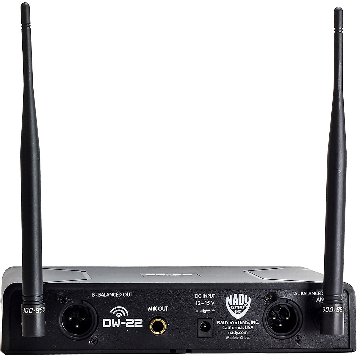 Nady DW-22 Dual Digital Wireless Handheld Microphone System – Dual Fixed UHF Frequency – Ultra-Low Latency with QPSK Modulation - Dual XLR and Mixed ¼” outputs