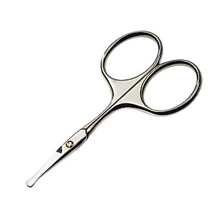 Motanar Nose Hair Scissors - Beard Eyebrow Trimmer Scissors, Stainless Steel Professional Facial Hair Beard Eyelashes Ear Hairs and Moustache Scissors Trimmer (Round Head)