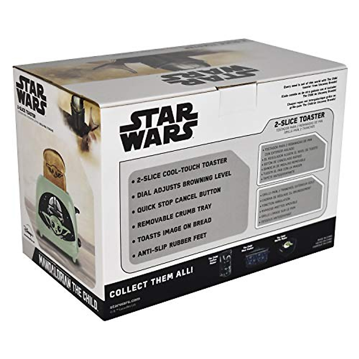 Uncanny Brands Star Wars The Mandalorian The Child 2-Slice Toaster- Toasts Baby Yoda onto Your Toast