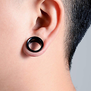 PUNKYOUTH 14PCS Ear Gauges Tunnels Plugs Stainless Steel Screw Fit Stretcher Expander Body Piercing Jewelry Set 6mm-25mm