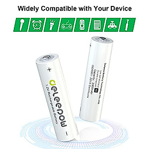 Deleepow Rechargeable AA Batteries Nimh 3300mAh 1.2V Batteries Double A Rechargeable High Capacity 1200 Cycles Pack of 8