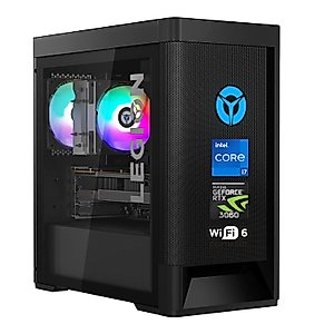Lenovo Legion Tower T5 Gaming Desktop, Intel Core i7-11700F Processor, GeForce RTX 3060, 64GB RAM, 2TB PCIe SSD + 8TB HDD, HDMI, RJ45, DisplayPort, Wi-Fi 6, Windows 11 Home, Wired KB & Mouse, Black