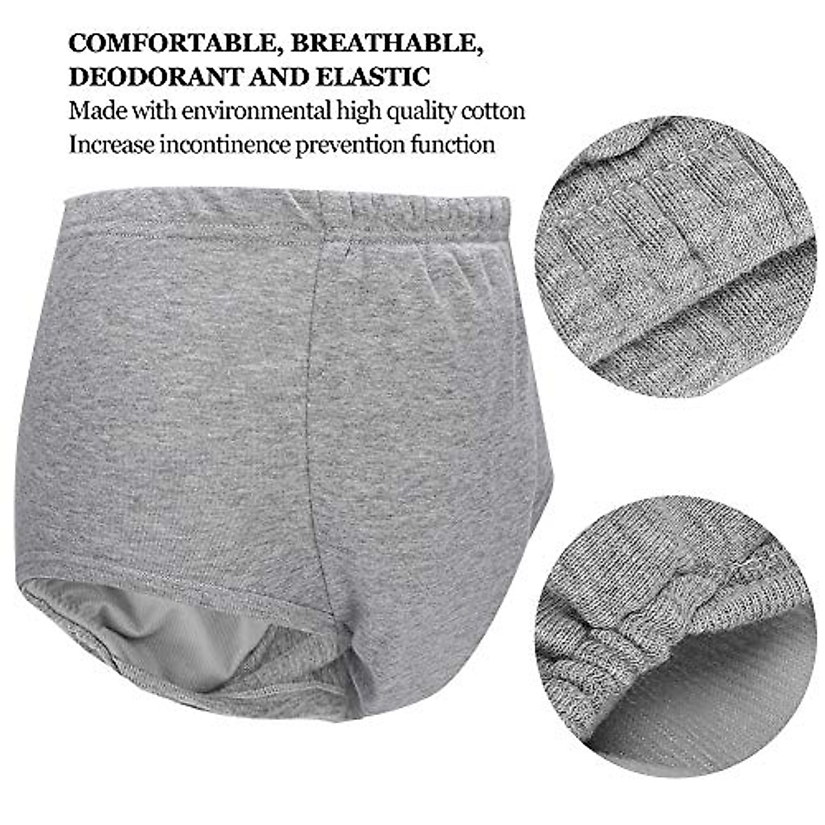 Adult Cloth Diaper, Soft Cloth Diapers for Adults Elderly Cloth Diaper Nappy Care Incontinence Care Panties Reusable Cloth Diaper Cover Washable Underwear for Elderly Patients Pregnant Women Pants (L)