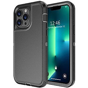 Protebox for iPhone 13 Pro Max Case, [Shockproof/Dust-Proof] Heavy Duty Protection Cover Case for iPhone 13 Pro Max 6.7 inch (Black/Gray)