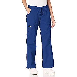 KOI Women's Lindsey Ultra Comfortable Cargo Style Scrub Pants, Galaxy, Medium