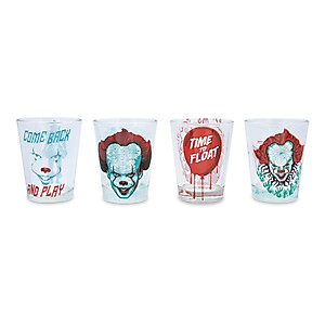 Silver Buffalo IT Shot Glass 4-Piece Drinkware Set, 1-5-Ounce, Red