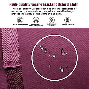 Gym Bag for Women and Men Sports Duffle Bag Travel Backpack Weekender Overnight Bag with Shoes Compartment Purple - MIYCOO