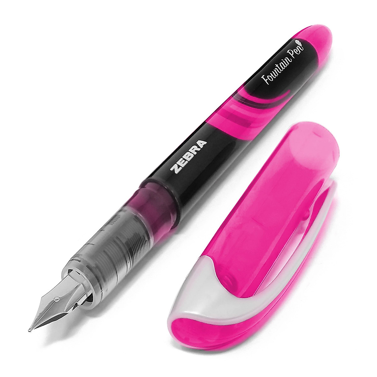 Zebra Fuente - Disposable Fountain Pen - One of Each Coloured Ink - Pack of 7