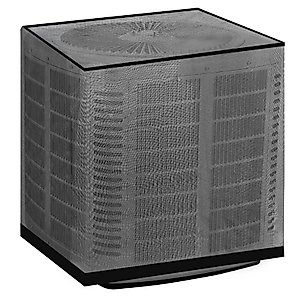 PATIKIL Air Conditioner Cover, 27.5x27.5x31.5 Outdoor AC Unit Mesh Covers Central AC Cover for Outside Unit Protect from Leaves Clogging Branch Cotton, Black