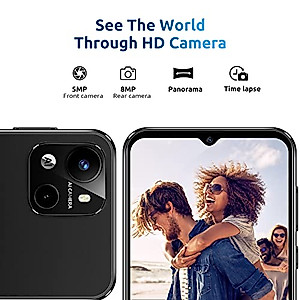 Xgody X18 4G Unlocked Phones, 6.3 Inch IPS Screen Smartphones, Android 10 OS Dual SIM Cheap Cell Phone, Quad Core 2GB+16GB, Dual 5MP+8MP Camera, 4000mAh Battery, Face ID Smart Phone (Black)