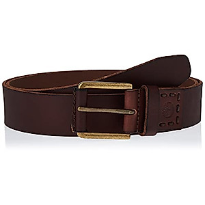 Timberland Men's Casual Leather Belt, Dark Brown, 36