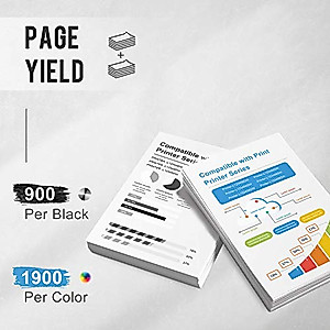 BENETONER Remanufactured Ink Cartridges Replacement for Epson 802 XL 802XL T802XL Work with Workforce Pro WF-4740 WF-4734 WF-4730 WF-4720 (Black, Cyan, Magenta, Yellow, 5-Pack)