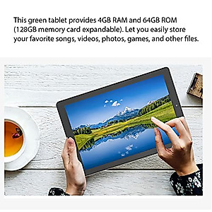 Office Tablet, Octa Core CPU 10.1 Inch 4GB RAM 64GB ROM HD Tablet for Home (US Plug)