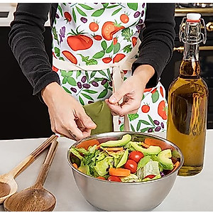 Pookie Home Pomodori Apron | Double Pockets, Adjustable Straps Unisex Bib Apron | Premium Durable Fabric | Comfortable for Kitchen, Chef, Server, Barber, Stylist, Grill