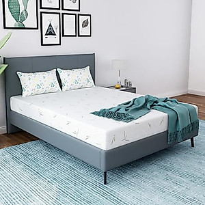 Airdown Full Size Mattress, 6 Inch Memory Foam Mattress Full for Kids Bed Daybed Individual Bunk, Medium Firm Green Tea Gel Mattress in a Box