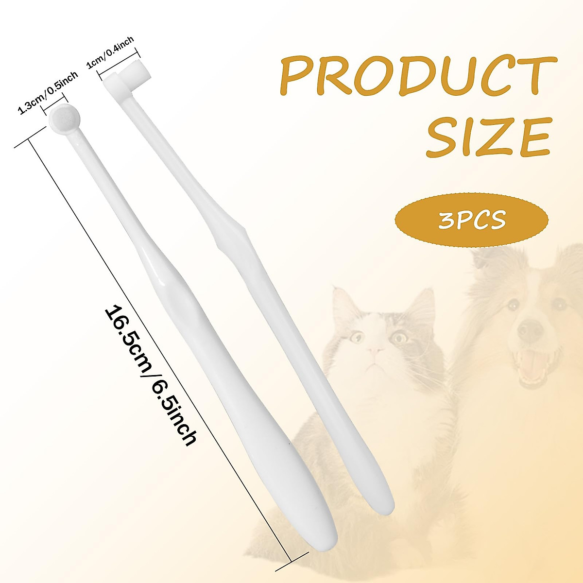 Xthrotsenk 3 Pack Kitten Toothbrush Cat Toothbrush Nano Dog Toothbrush Small Breed Toothbrush for Dogs Puppy Dog Teeth Brush Pet Tooth Brush Soft Nano Bristles Dental Care Toothbrushes