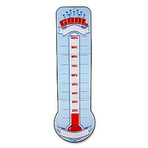 BigMouth Inc. Goal Chart, Goal Setting Thermometer for Classroom & Office Decor, 48” x 11”
