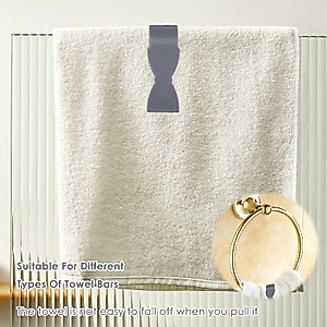 6PCS Kitchen Towel Clips U-Shape Hand Towel Clip Strong Towel Clamps, for Kitchen, Oven Handle, Bathroom Towel Rack, Dishwasher, Stove, Keeps Towel from Falling, No More Towels on The Floor(Grey)