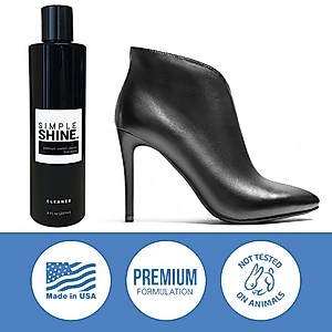 Simple Shine. Premium Leather Cleaner for Shoes, Boots, Bags and Furniture | No Darkening or Residue