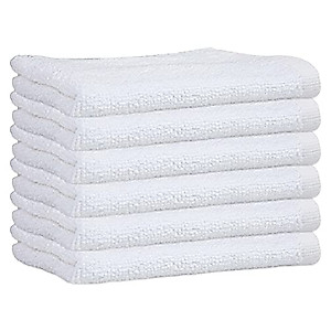 Arkwright Eclipse White Irregular Washcloths - Bulk Case Pack of 300 - Perfect wash Cloth Towels for Home, Kitchen, Bathroom, Hotel, Spa, Resort -1 Lb/Doz