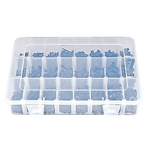 PGMJ 1500 Pcs M2/M3/M4/M5 Hex Screws Nuts Washers Kit - 12.9 Grade Black Alloy Steel Metric Screw and Bolt Assortment Set for Wood Working Hardware (Button Head)