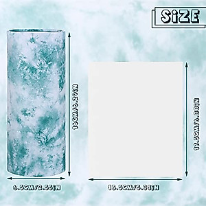 12 Pieces Cylinder Car Tissues Boxes Printed Car Napkins Round Disposable Tissues Boxes Travel Facial Tissues Boxes for Car Cup Holder (Tie Dye Style)