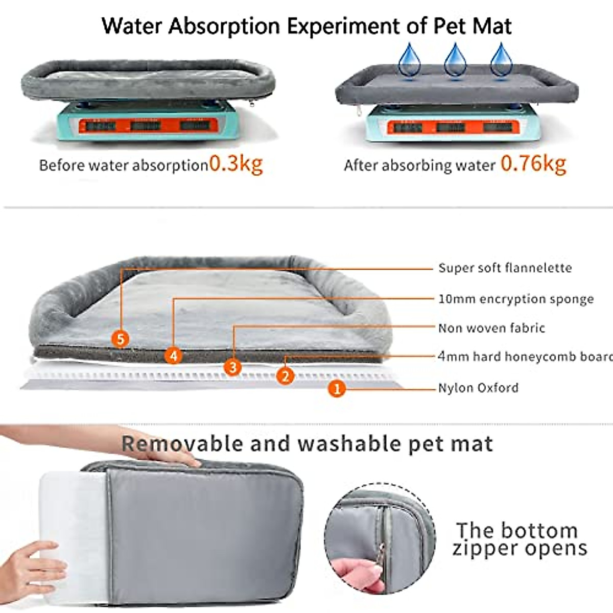 Wakytu Pet Carrier for Medium Large Cats and Dogs, Dog Carrier Travel Bag with Adequate Ventilation, 5 Mesh Windows, 3 Entrance, Locking Safety Zippers, Padded Shoulder and Carrying Strap, Large