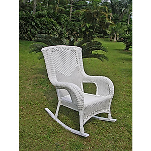 International Caravan Furniture Piece San Tropez Resin Wicker Aluminum Rocker