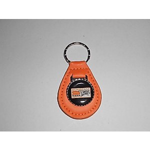 1960's SUNBEAM TIGER VINTAGE LOGO LEATHER KEYCHAIN - PUMPKIN
