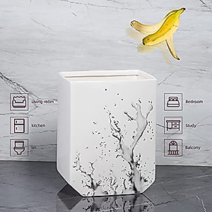Slim Trash Can,Garbage Can, Saving Space for Small Waste, Garbage Bin for Home, Office, Business, Without Lid, 2.5 Gallons,Grey