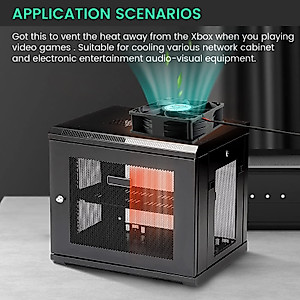 Wathai AC 110V 240V 120mm x 38mm Muffin Fan with Variable Speed Controller for Doorway, Room to Room, Wood Stove, Fireplace, Network Cabinet Circulation Cooling